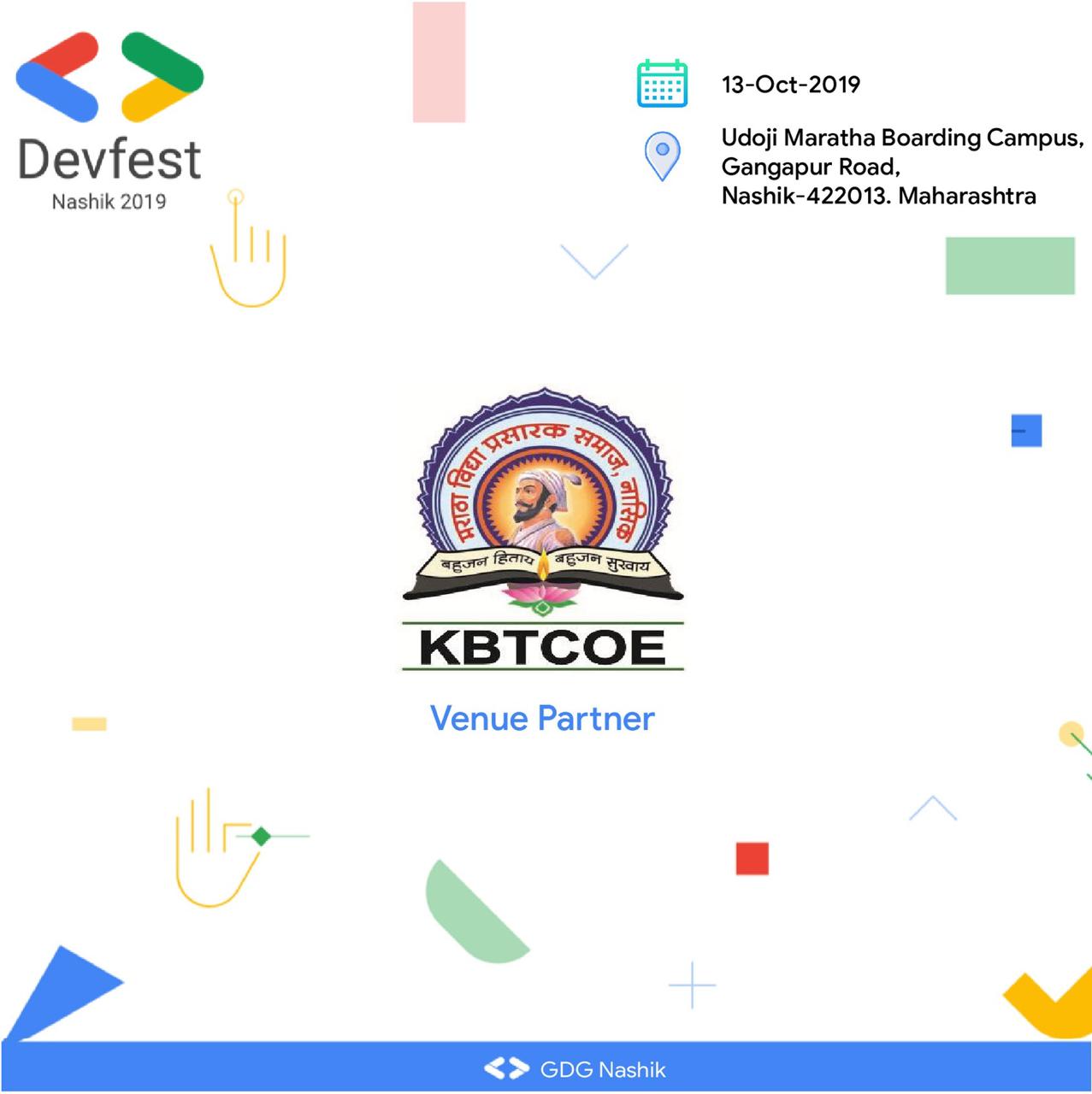 First time in Nashik “DevFest” (Google Developers Group Conference) at MVPS’s KBT COE Nashik on ...
